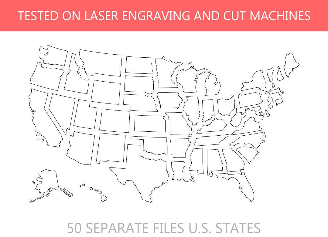 Simple USA States SVG, 50 States SVG Bundle, Cut Files, Cricut, Clip ...