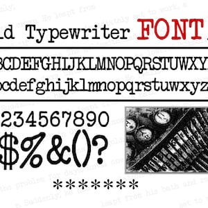 Typewriter Font SVG, Typewriter Font Svg Files for Cricut and ...