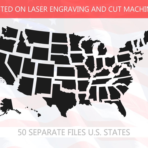 Us State Shapes - Etsy