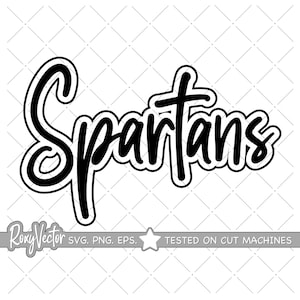 Spartans Svg School Spirit Retro Design Svg Spartan Pride Png Spartans ...