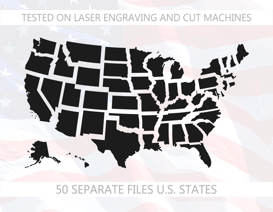 USA States SVG, 50 States SVG Bundle, Cut Files, Cricut, Clip Art ...