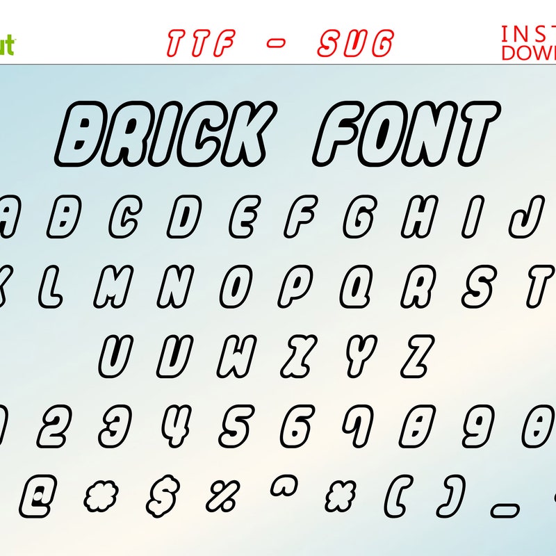 Legos Font - Etsy