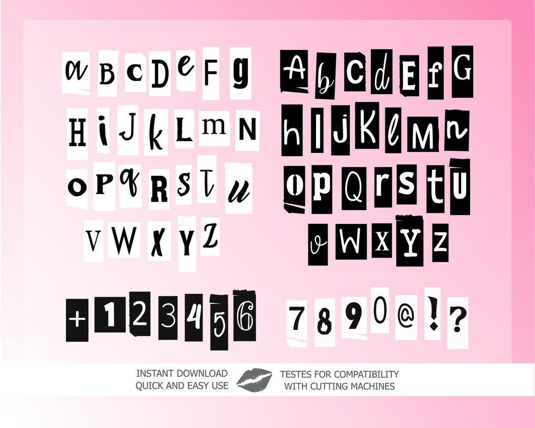 Burn Book Alphabet, Burn Book Letters, Cricut Cut Files, Burn Book SVG ...