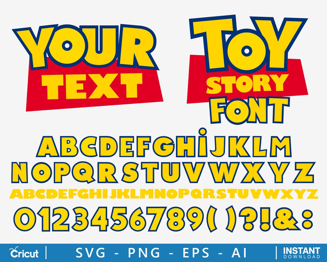 Cartoon Font, Story Font, Toy Font, OTF SVG, Layered, Toy Story Font ...