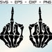 Skeleton Middle Finger SVG, Left & Right, Skeleton Fck SVG, Cricut ...