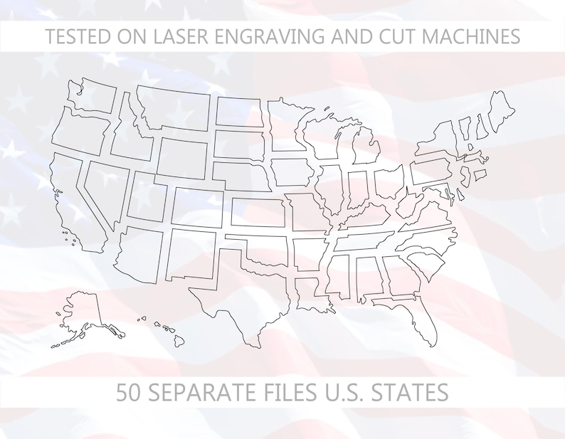 Simple USA States SVG, 50 States SVG Bundle, Cut Files, Cricut, Clip ...