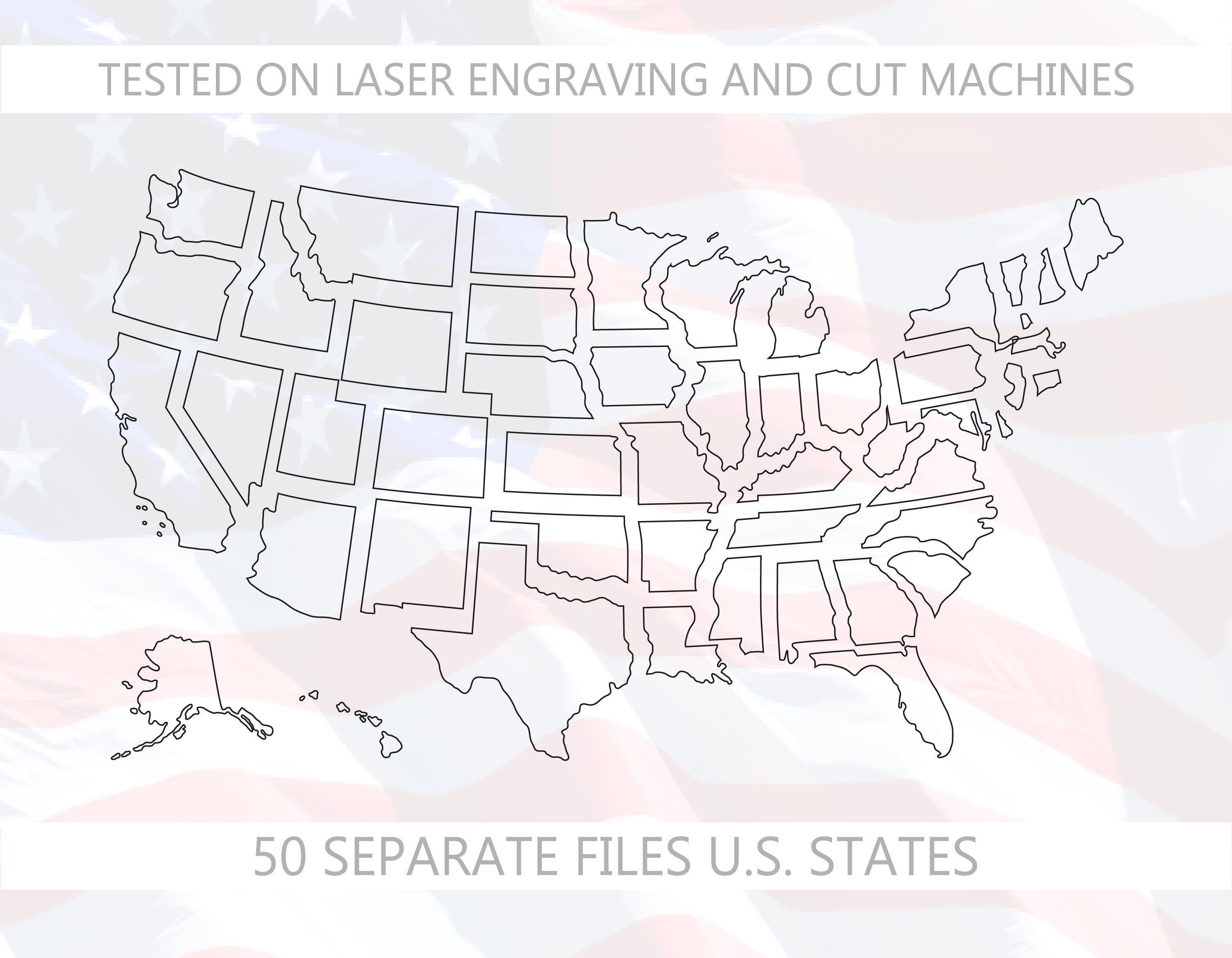 Simple USA States SVG, 50 States SVG Bundle, Cut Files, Cricut, Clip ...