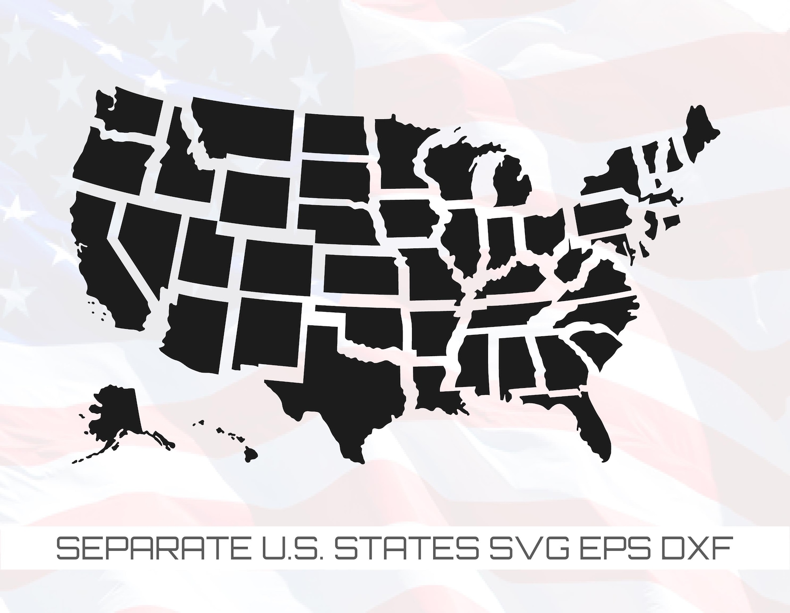 USA States SVG, 50 States SVG Bundle, Cut Files, Cricut, Clip Art ...