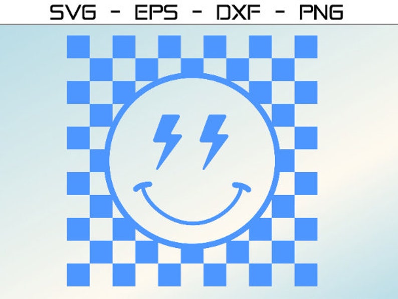 Checkered Smiley Svg, Bundle Checkered Pattern Svg, Smiley Face Svg ...