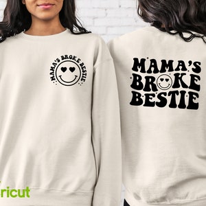 Mama's Broke Bestie SVG, PNG, Wawy Design, Retro Svg, Funny Mom Svg ...