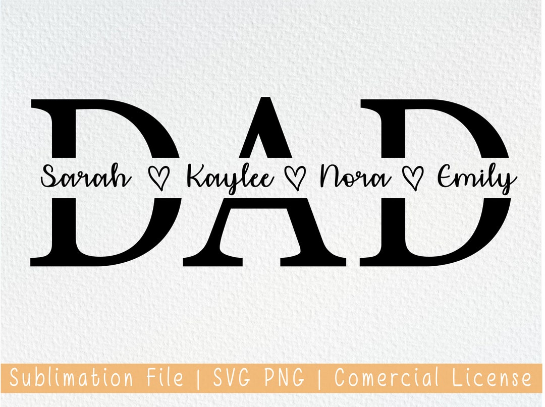 Dad Split Name Frame SVG, Dad Svg, Father's Day Svg, Perfect for DIY ...