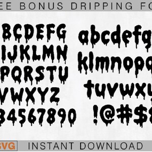 Halloween Font Svg, Dripping Alphabet, Cut Files, Svg for Cricut and ...