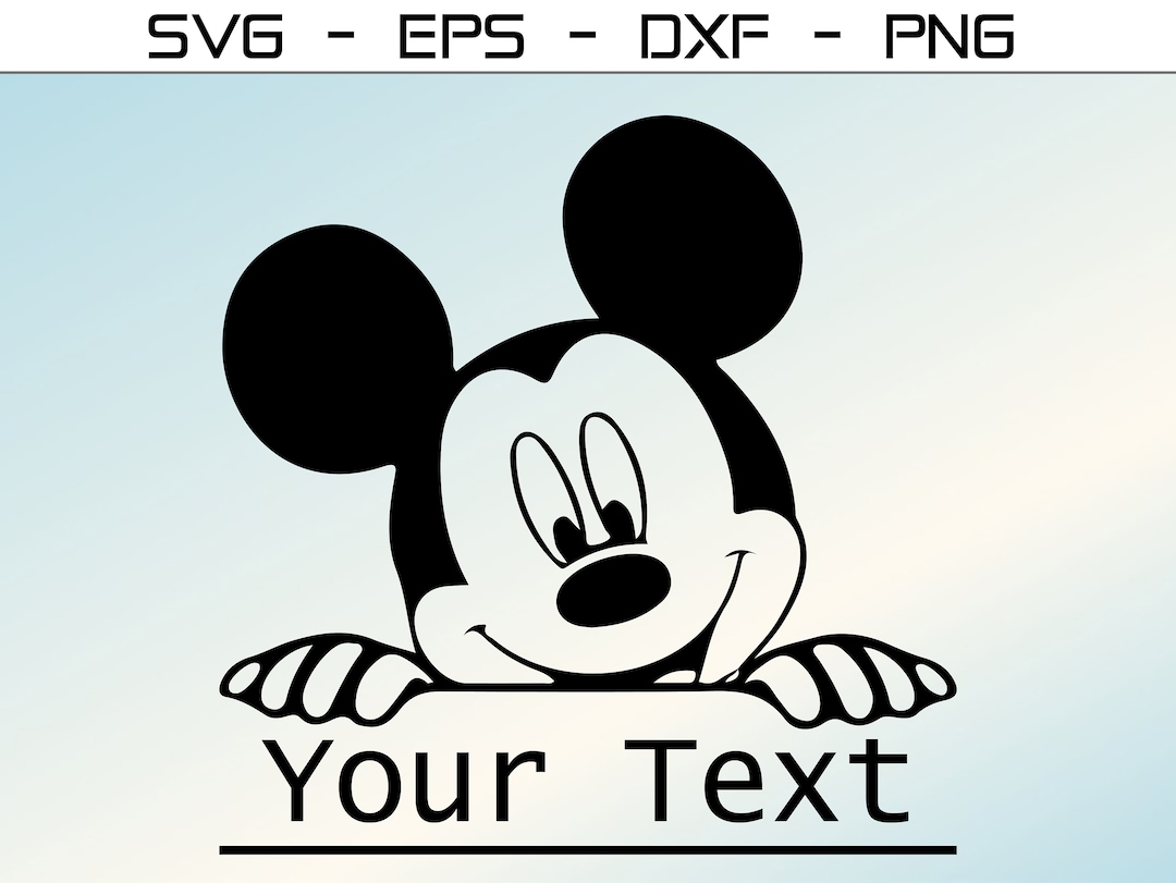 Mickey Peeking Monogram, SVG PNG, Cricut Ready, Instant Download ...
