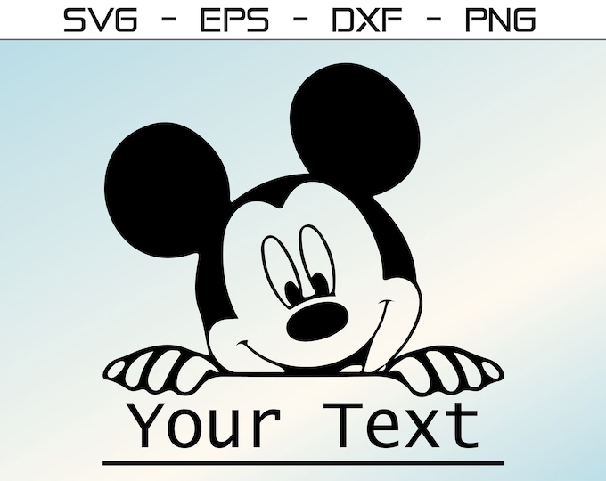 Mickey Name SVG - Etsy