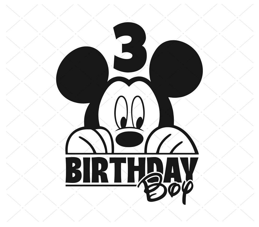 Third Svg Birthday Svg Cricut Svg, 3rd Birthday Svg, Mouse Svg for 3 ...