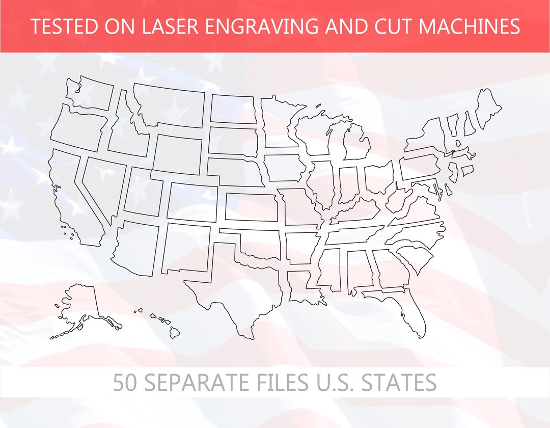 Simple USA States SVG, 50 States SVG Bundle, Cut Files, Cricut, Clip ...