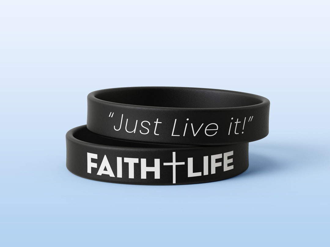 Faith Life, Silicone Wristband - Etsy