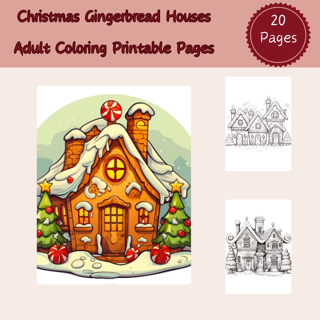 20 Coloring Pages-christmas Gingerbread Houses Coloring Pages 20 ...