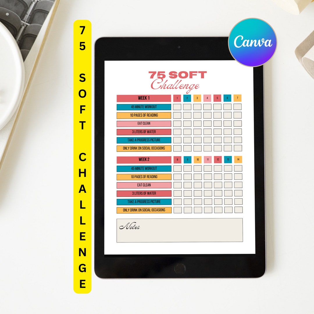 75 Soft Challenge Template 75 Day Challenge instant - Etsy