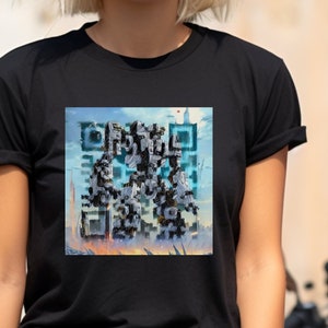 Futuristic Robot QR Code T-shirt - Tech Enthusiast Gift - Hidden QR ...