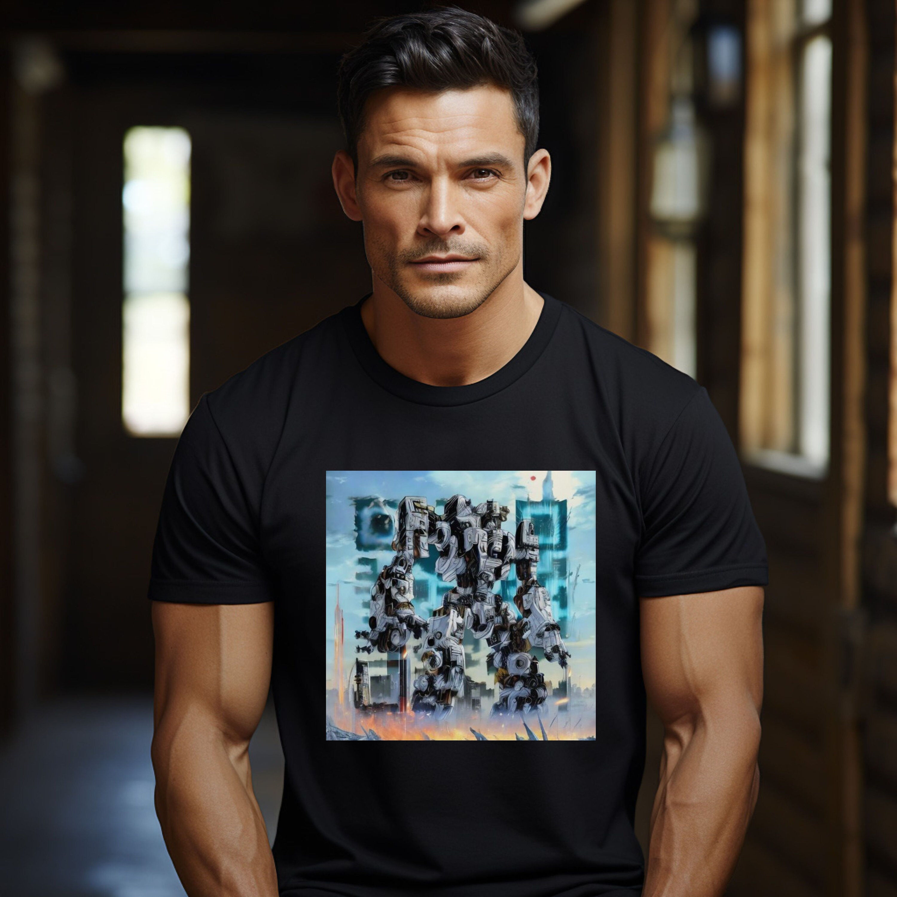 Futuristic Robot QR Code T-shirt - Tech Enthusiast Gift - Hidden QR ...