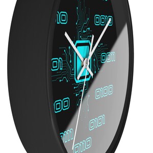 Tech Binary Wall Clock - Numbers in Binary Code - Perfect for ...