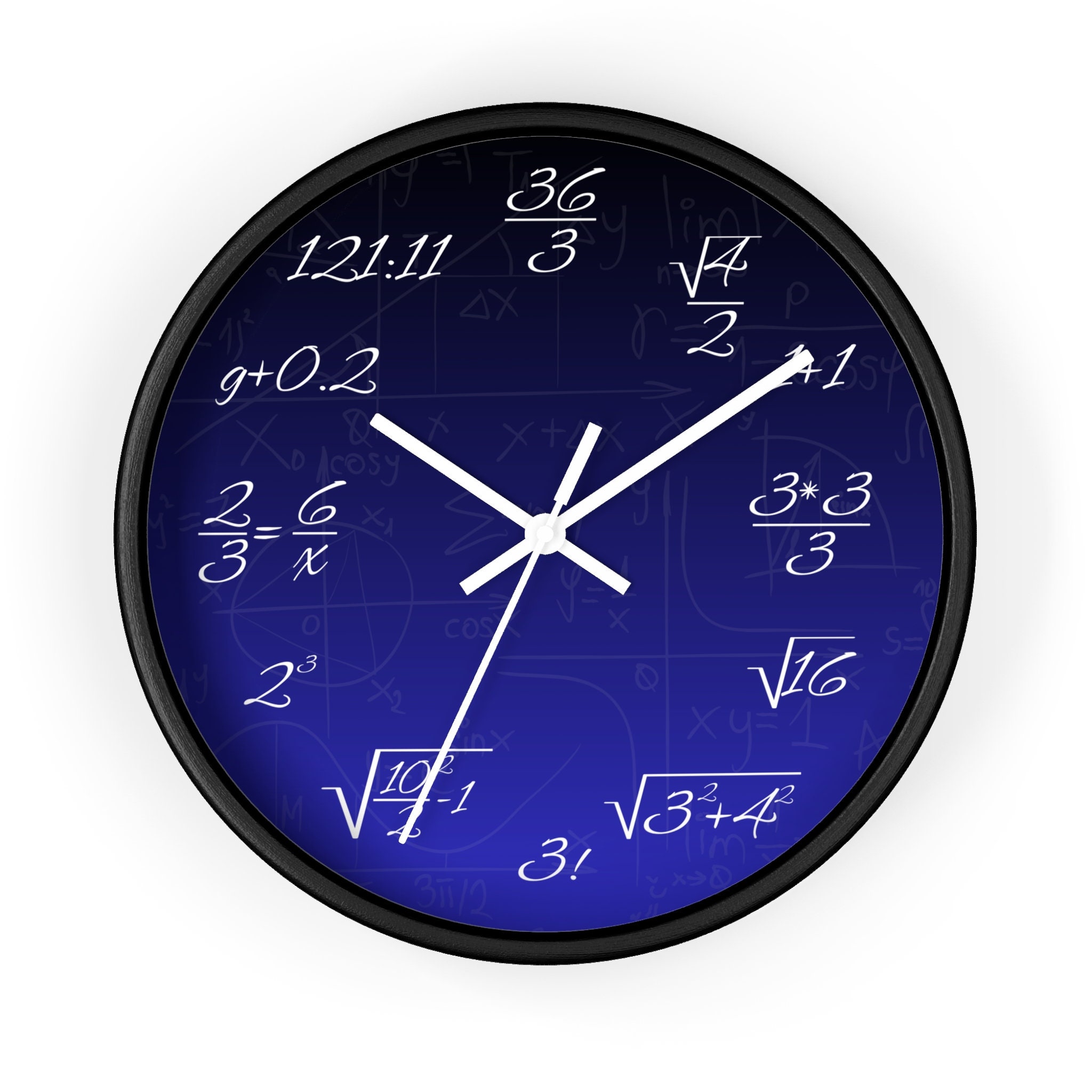Math Wall Clock - Classroom Art Decor - Teacher Gift - Mathematical ...
