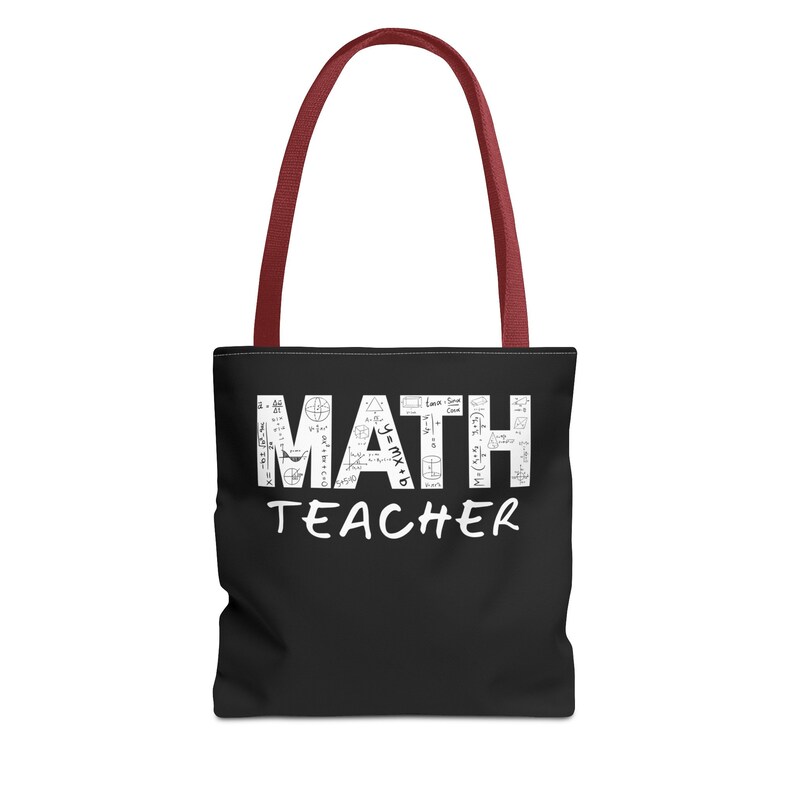 Math Teacher Tote Bag - Featuring Mathematical Formulas and Charts ...