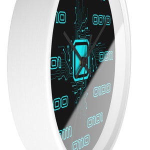 Tech Binary Wall Clock - Numbers in Binary Code - Perfect for ...