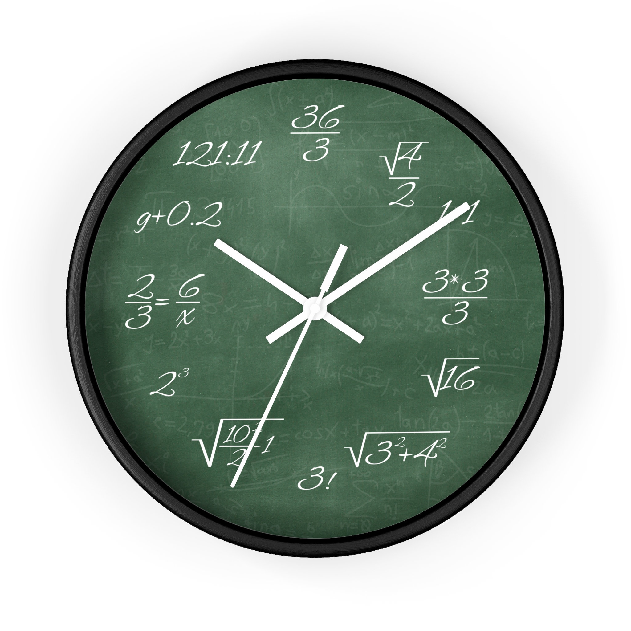 Math Wall Clock - Unique Mathematical Equations Decor - Teacher Gift ...