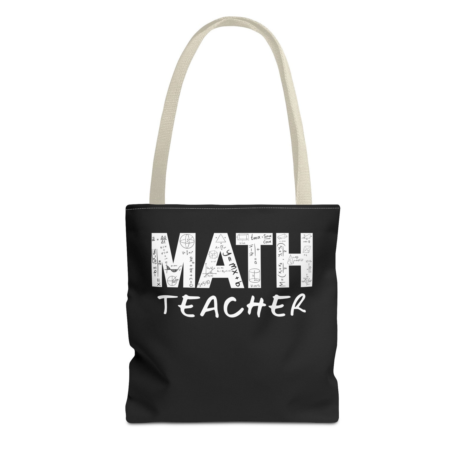 Math Teacher Tote Bag - Featuring Mathematical Formulas and Charts ...