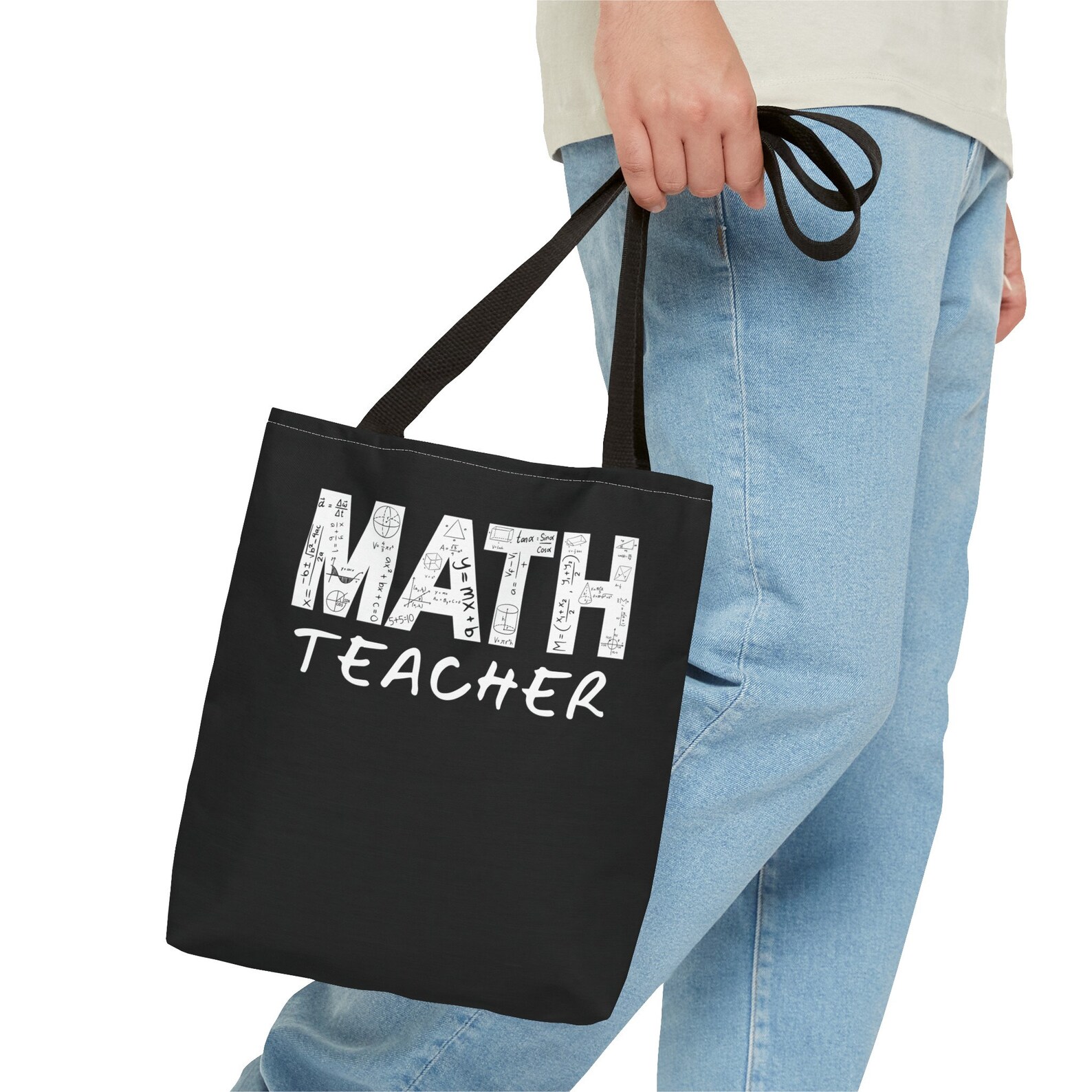 Math Teacher Tote Bag - Featuring Mathematical Formulas and Charts ...