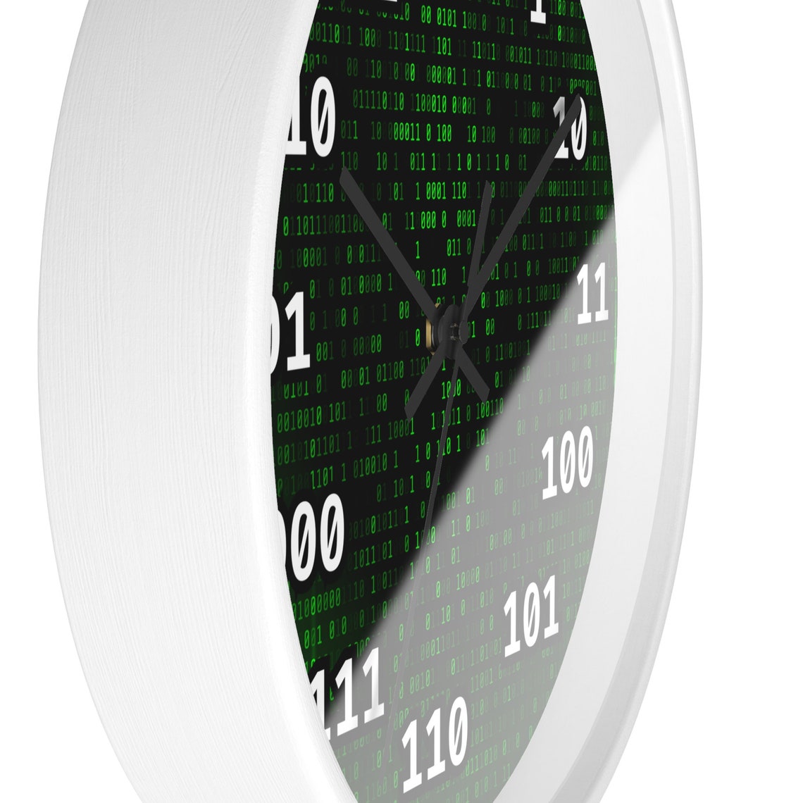 Binary Wall Clock, Binary Hour Numbers Watch - Cool Tech Design - Geeky Home Decor - Unique ...