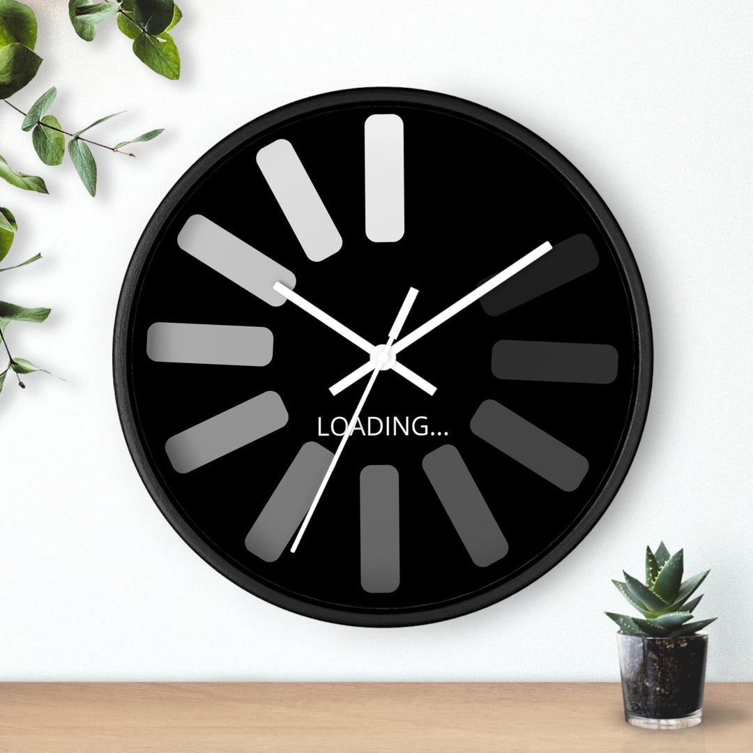 Computer Loading Process Wall Clock, Programmer Gift, Tech Office Decor ...