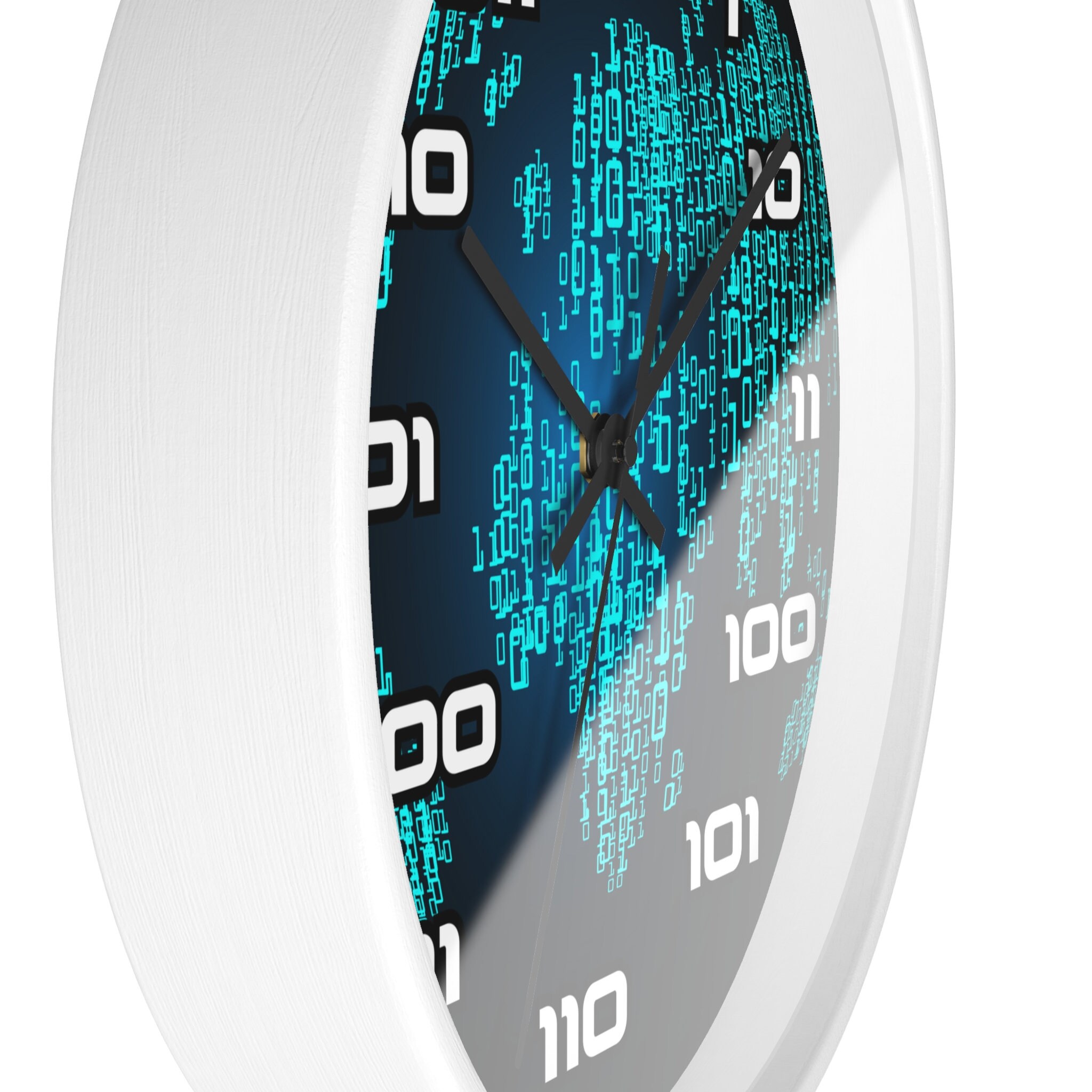 Binary Wall Clock, Binary Hour Numbers Watch - Cool Tech Design - Geeky ...