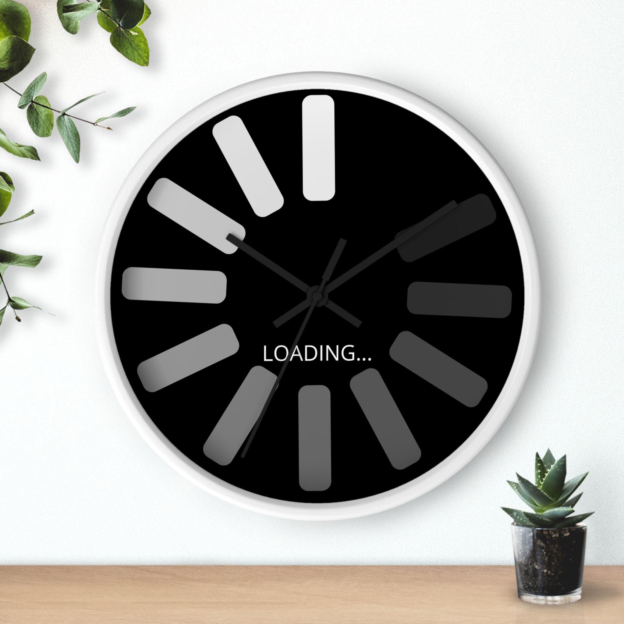 Computer Loading Process Wall Clock, Programmer Gift, Tech Office Decor ...