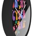 In My Cyber Era Colorful Wall Clock - Witty Font, Flowers & Sparkles ...