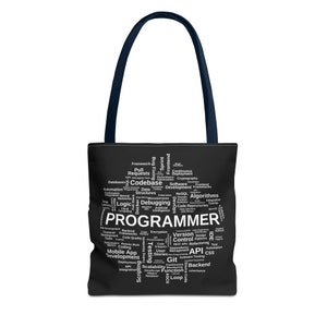 Programmer Tote Bag - Featuring Programming Terms Design - Perfect Gift for Coders, Developers ...
