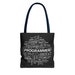 Programmer Tote Bag - Featuring Programming Terms Design - Perfect Gift ...