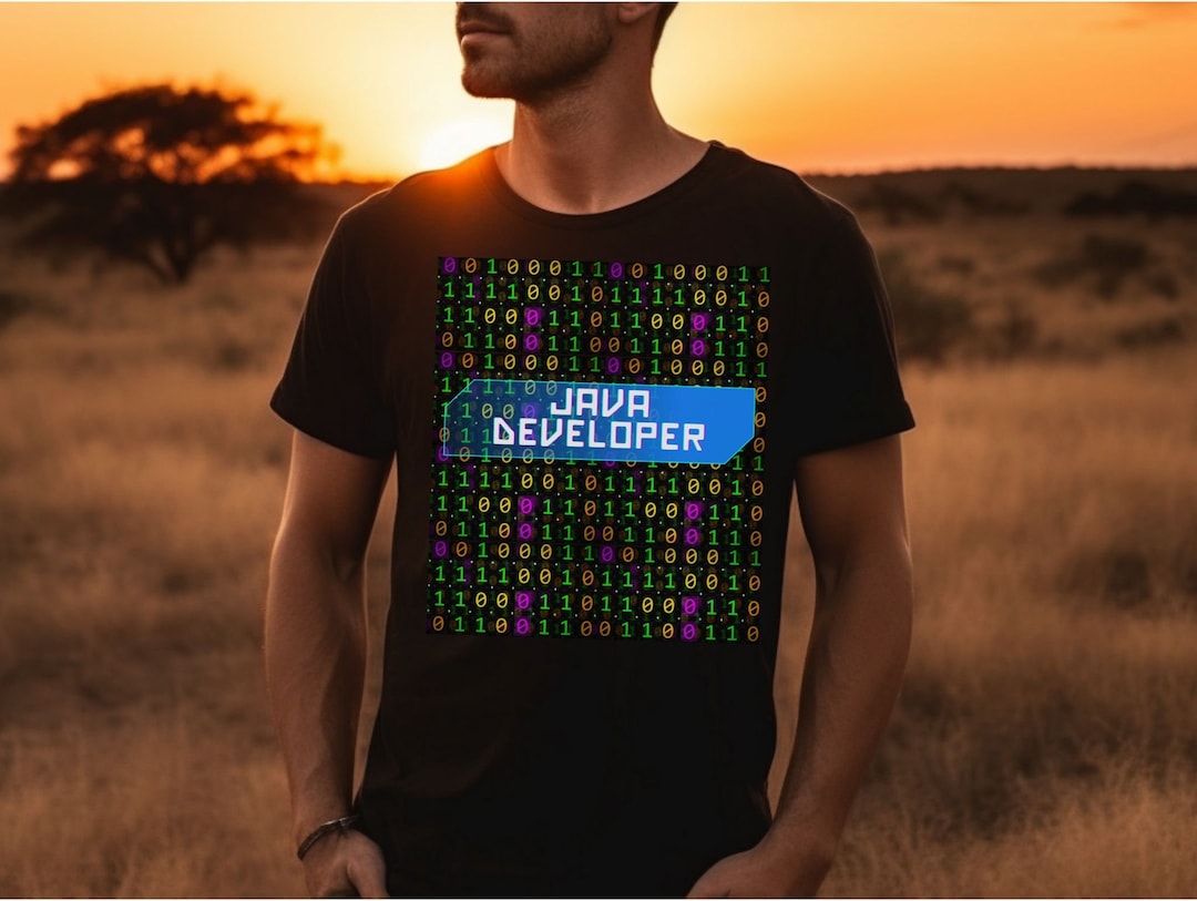 Java Developer Shirt With Tech Design, Programmer Tee, Great Gift for a ...