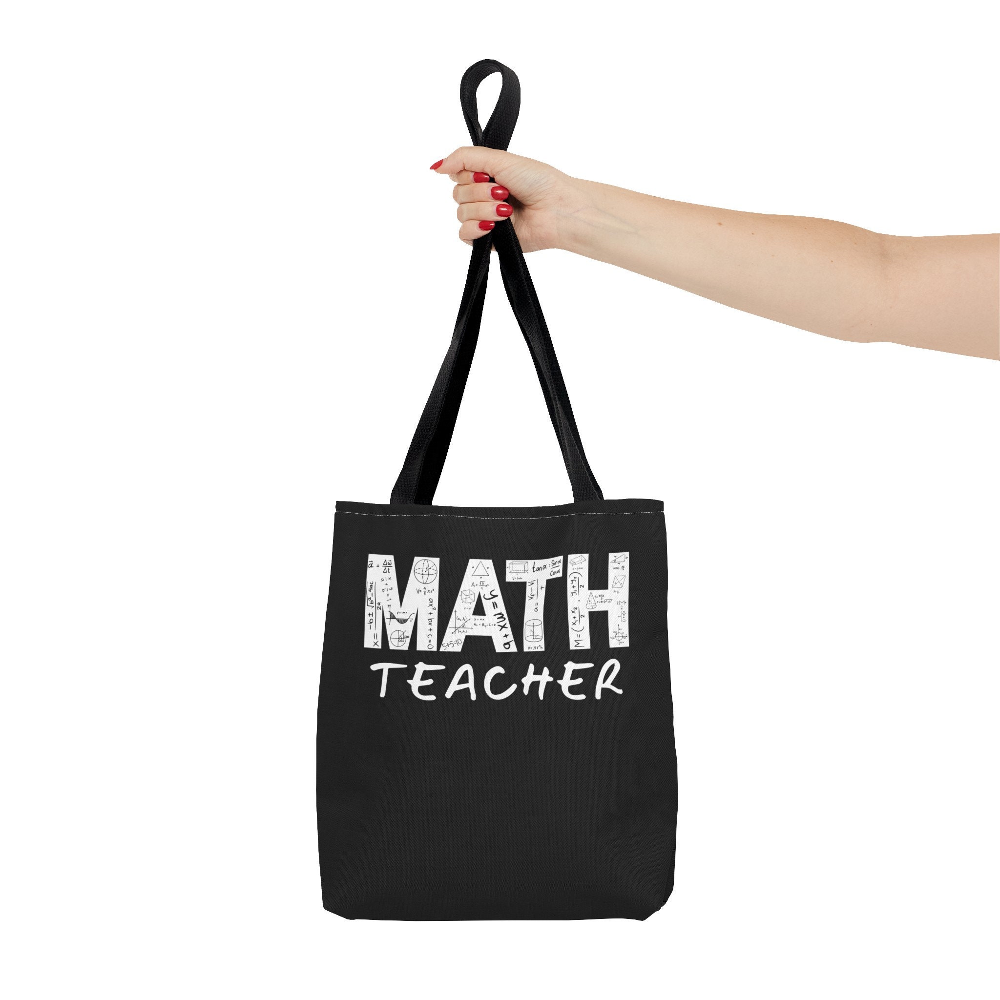 Math Teacher Tote Bag Featuring Mathematical Formulas and Charts ...