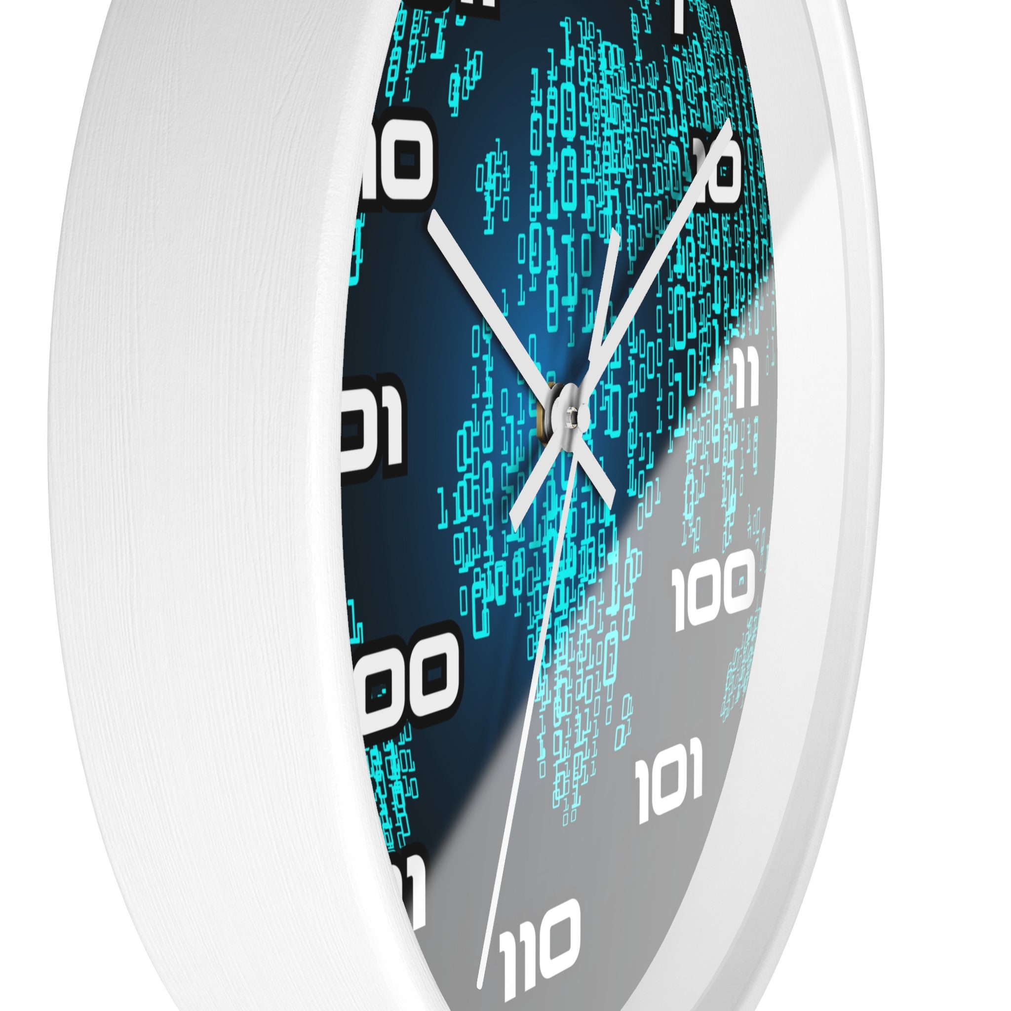 Binary Wall Clock, Binary Hour Numbers Watch - Cool Tech Design - Geeky Home Decor - Unique ...