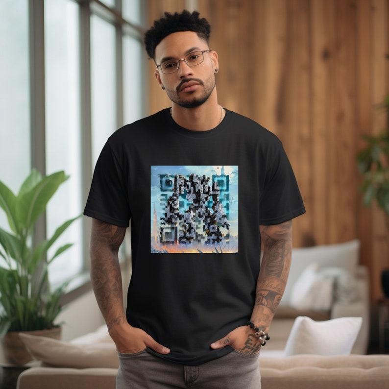 Futuristic Robot QR Code T-shirt - Tech Enthusiast Gift - Hidden QR ...