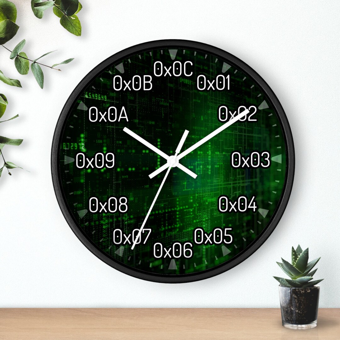 Cyber and Programmer Wall Clock - Classroom and Home Office Decor for ...