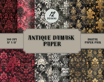 Victorian Gothic Wallpaper Seamless Pattern Digital Paper - Etsy