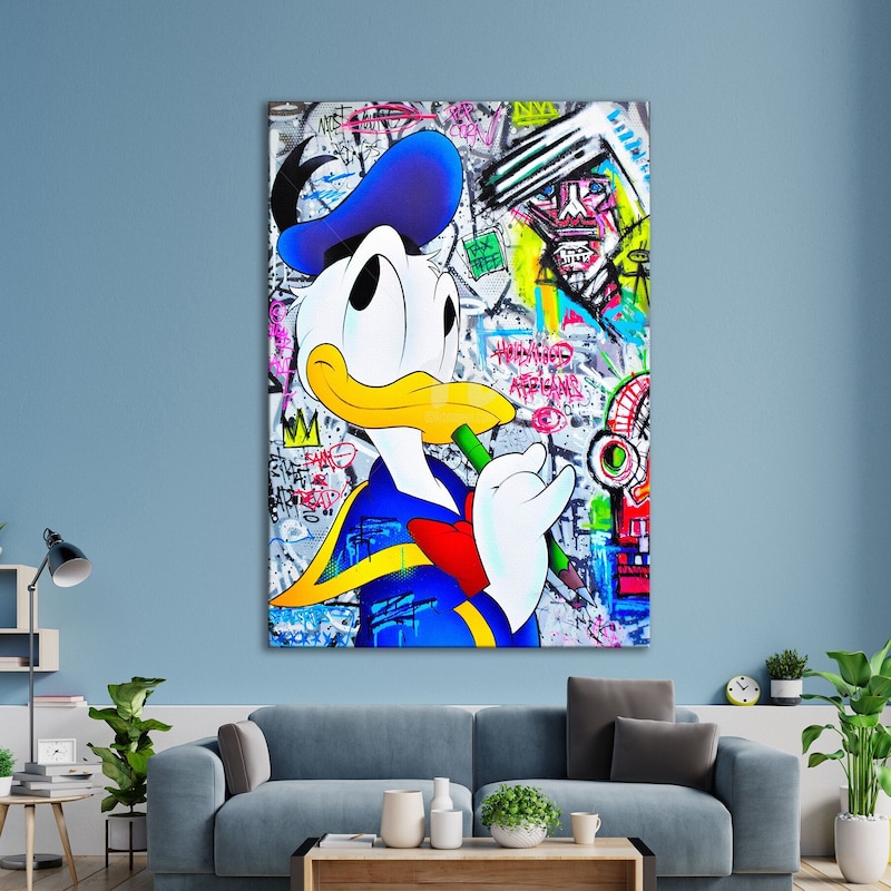 Donald Duck Oil Painting - Etsy