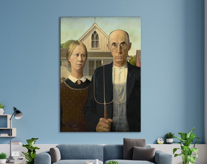 Grant Wood, American Gothic, 1930 | Art Print | Canvas Print | Fine Art ...