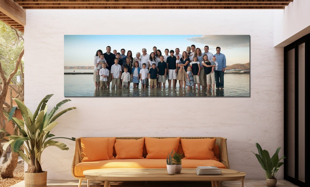 Panoramic Personalised Photo to Canvas Wall Art With Your Pictures ...