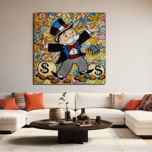 Rich Monopoly Mimo 2016 Pop Art Graffiti Canvas Print, Banksy Art ...