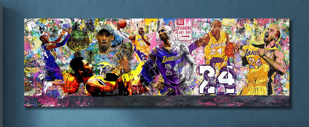 Kobe Graffiti Pop Art Canvas Art, Banksy Style Champ Kobe, Kobe All ...